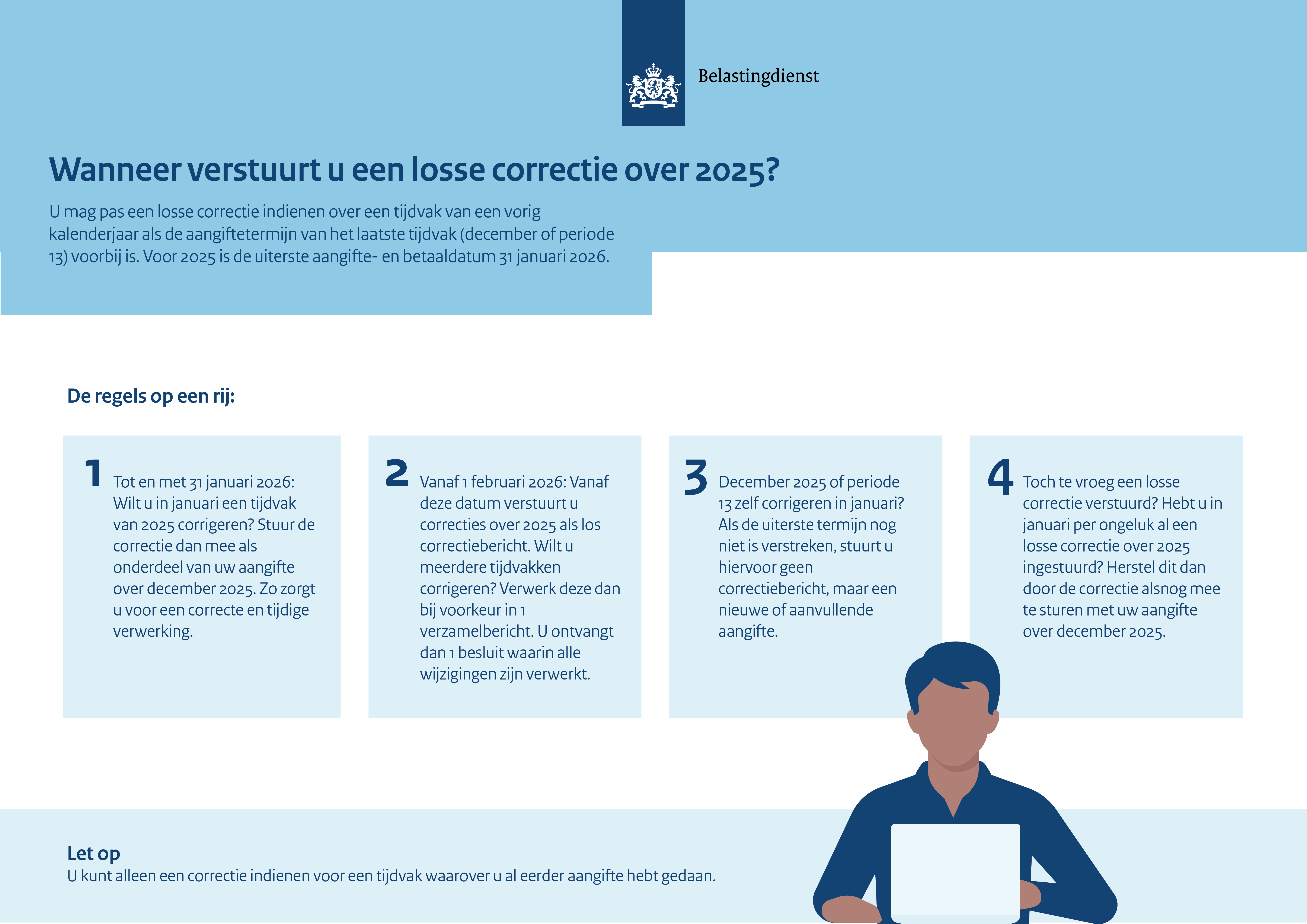 Losse correctie over 2025 niet te vroeg versturen · Salaris Vanmorgen